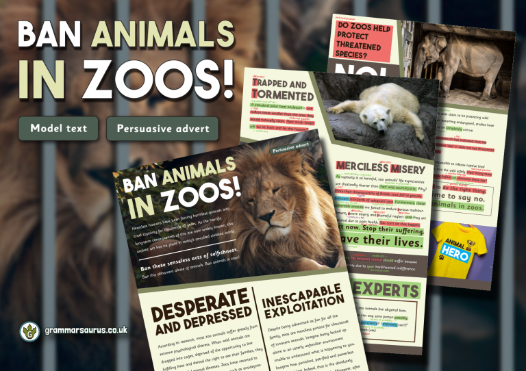 Year 5 Model Text – Persuasive leaflet – Ban Animals in Zoos ...