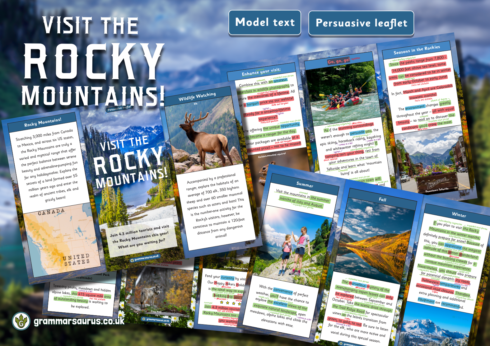 Year 5 Model Text – Persuasive advert – Visit The Rocky Mountains ...