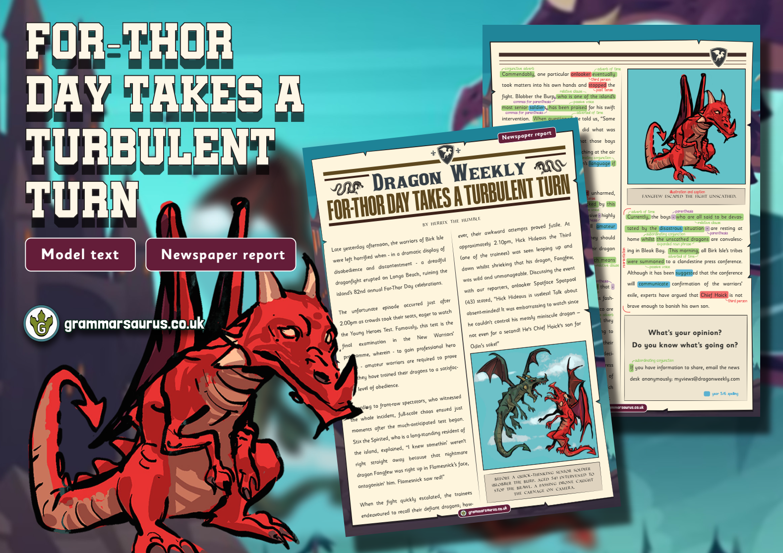 Year 5 Model Text – Newspaper report – For-thor day takes a turbulent ...