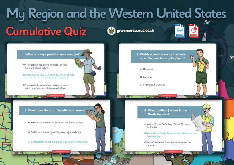 Year 5 Geography – My Region and the Western United States – Cumulative ...