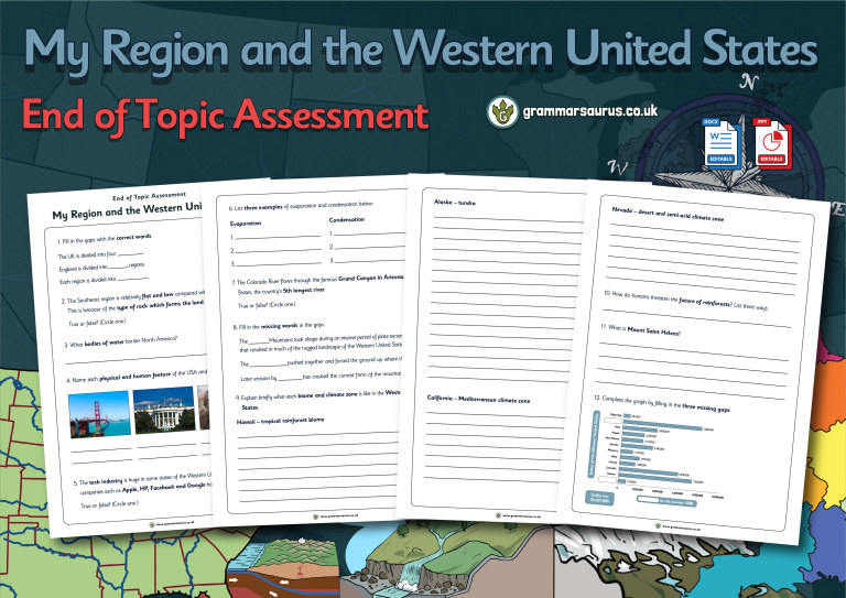 Year 5 Geography – My Region and the Western United States – End of ...