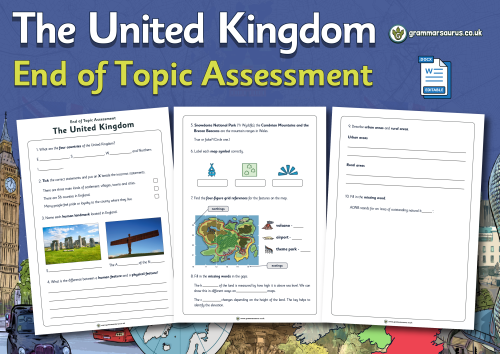 Year 3 Geography – United Kingdom – End of Topic Assessment - Grammarsaurus