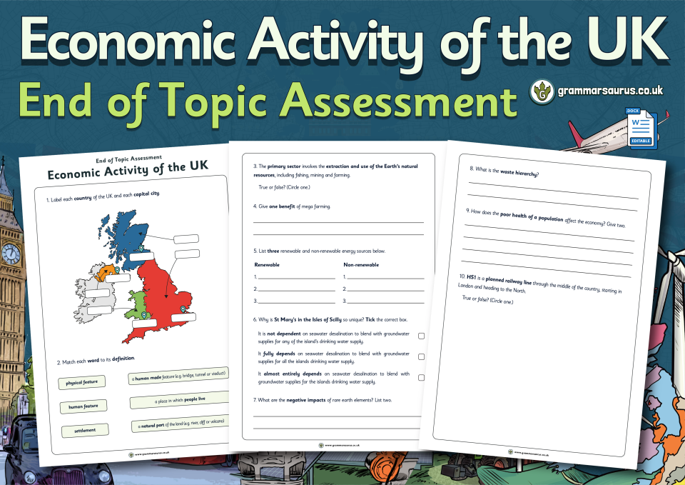 Year 6 Geography – End of Topic Assessment - Grammarsaurus