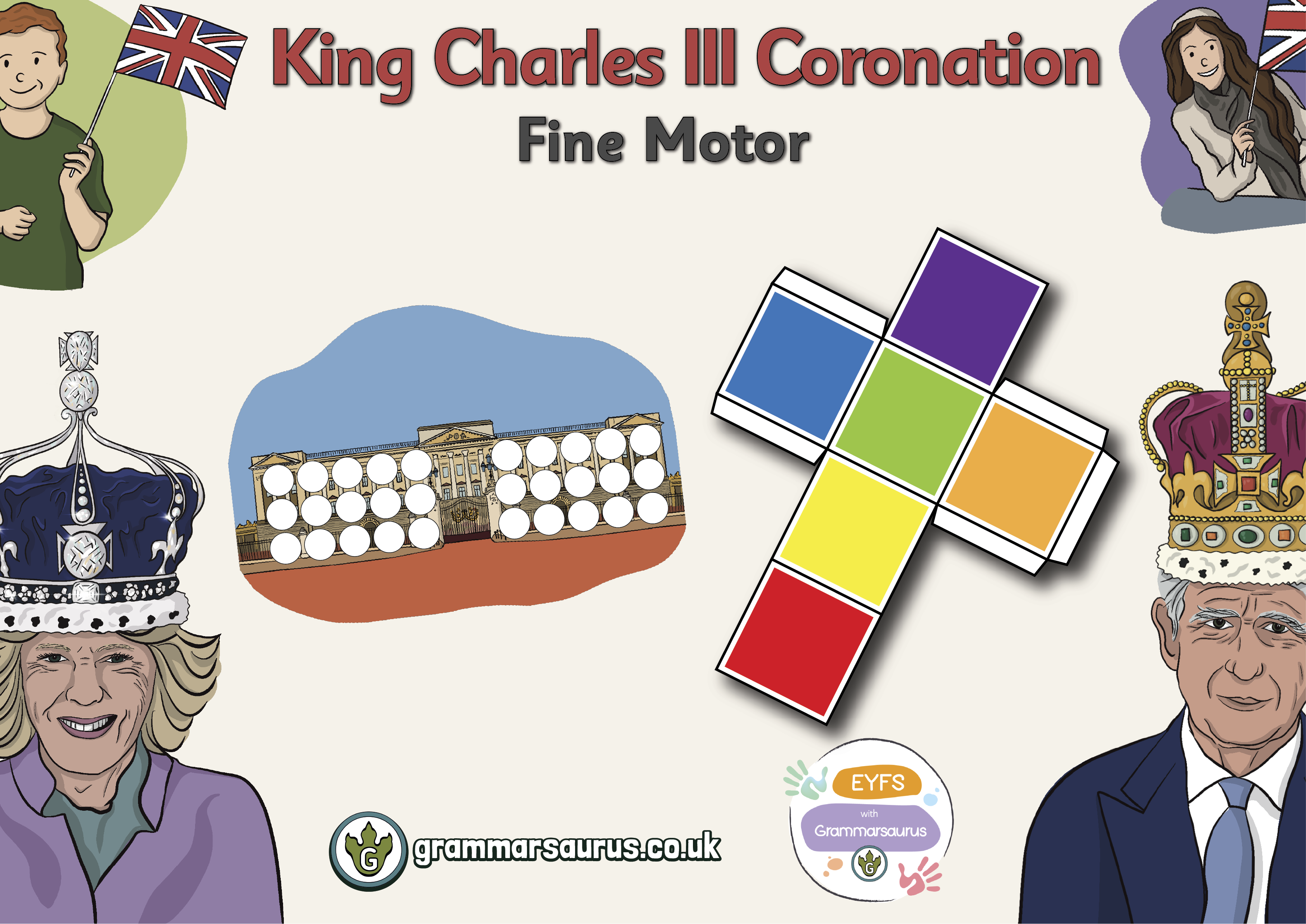 EYFS King Charles III Coronation – Fine Motor - Grammarsaurus