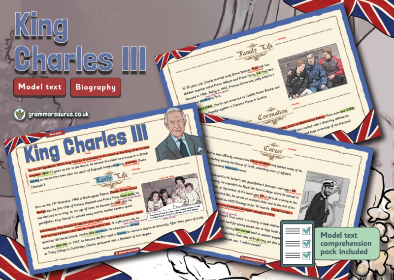 Year 4 Model Text – Biography – King Charles III - Grammarsaurus