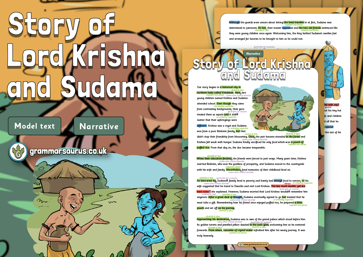 Year 4 Model Text – Narrative – Story of Lord Krishna and Sudama ...