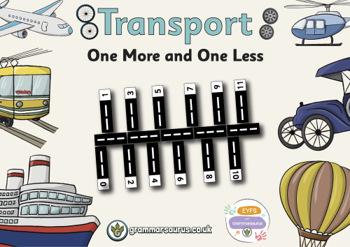 EYFS Transport – One More and One Less - Grammarsaurus