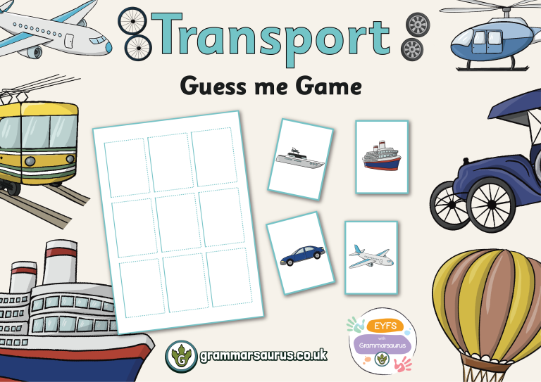 EYFS Transport – Guess Me Game - Grammarsaurus
