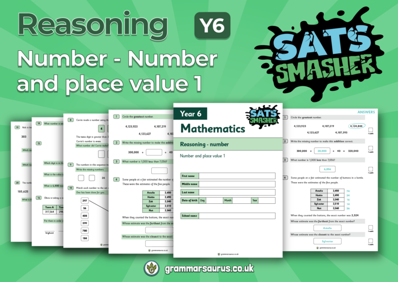 Number and place value 1 ad - Grammarsaurus