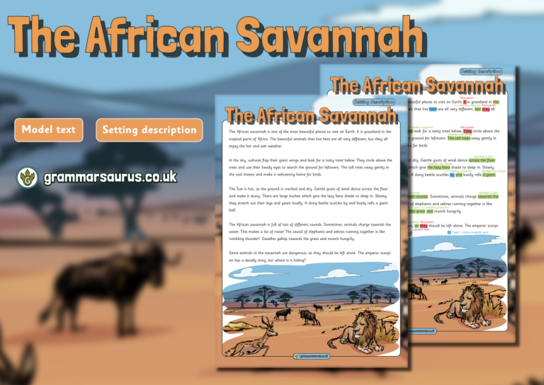 Year 1 Model Text – Setting description – The African Savannah ...