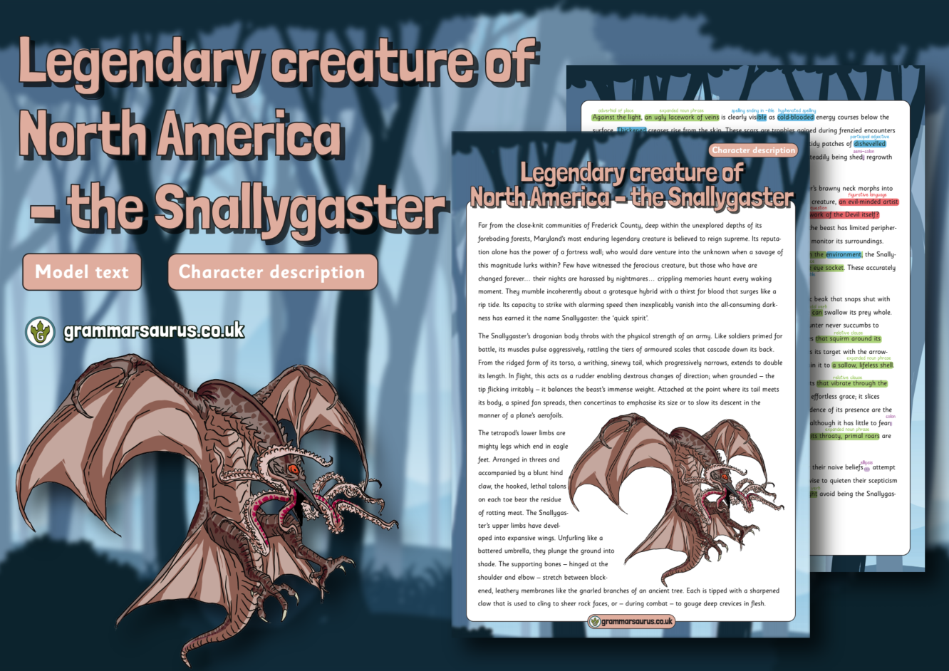 Year 6 Model Text – Character Description – Legendary creature of North ...