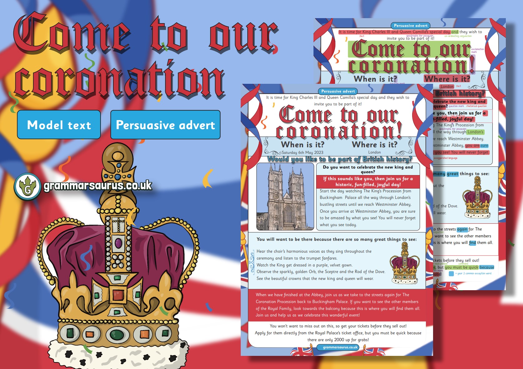 Y2 Persuasive - Advert/leaflet - Grammarsaurus