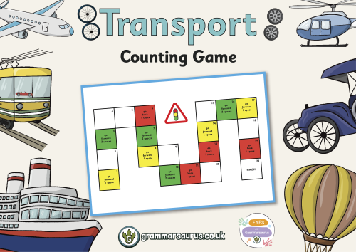 EYFS Transport – Counting Game - Grammarsaurus