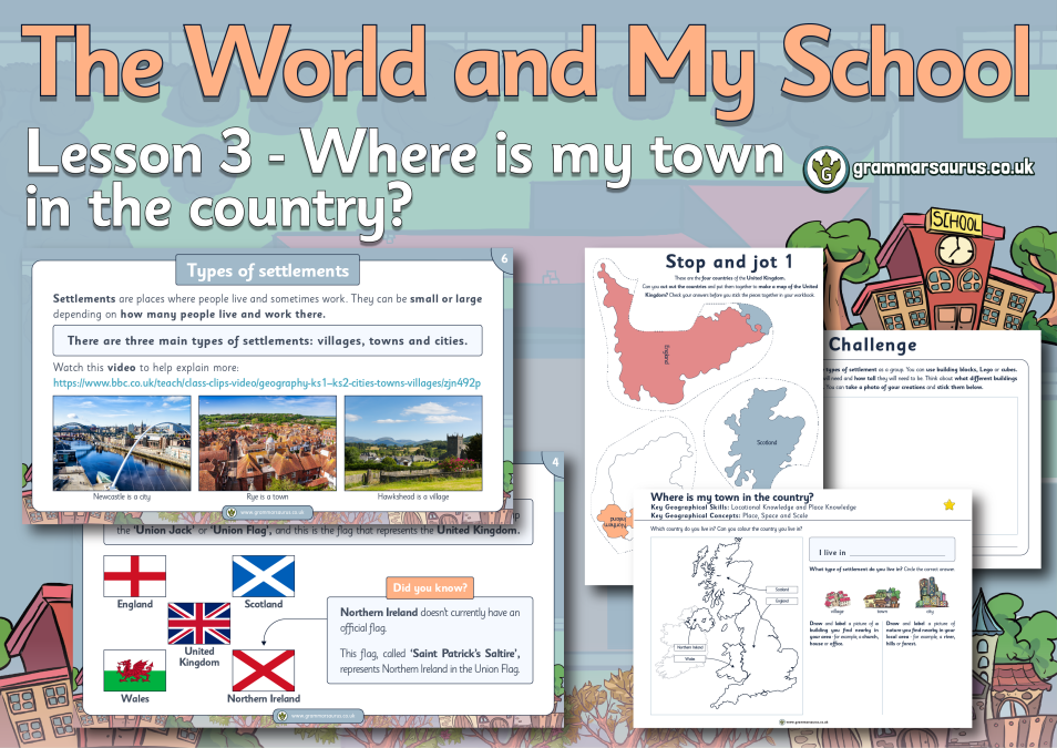 Year 1 - The World and My School - Grammarsaurus