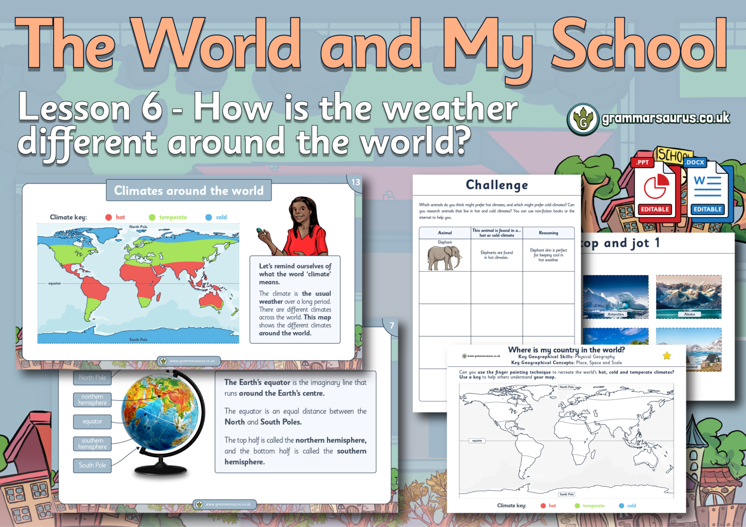Year 1 Geography - The World and My School - How is the weather ...