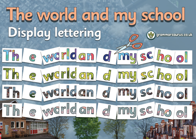 Year 1 Geography - The World and My School - Display Lettering ...