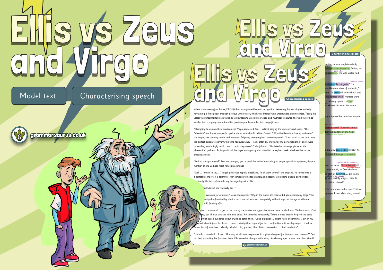 Year 6 Model Text – Characterising Speech – Ellis vs Zeus and Virgo ...
