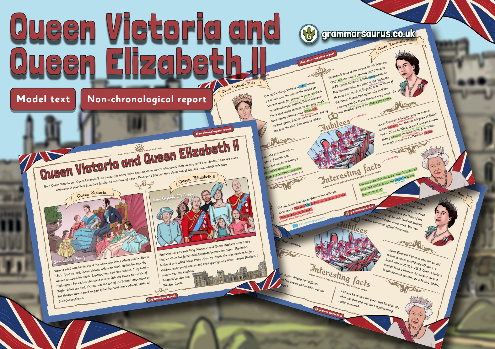 Year 2 Model Text – Non-chronological report – Queen Victoria and Queen ...
