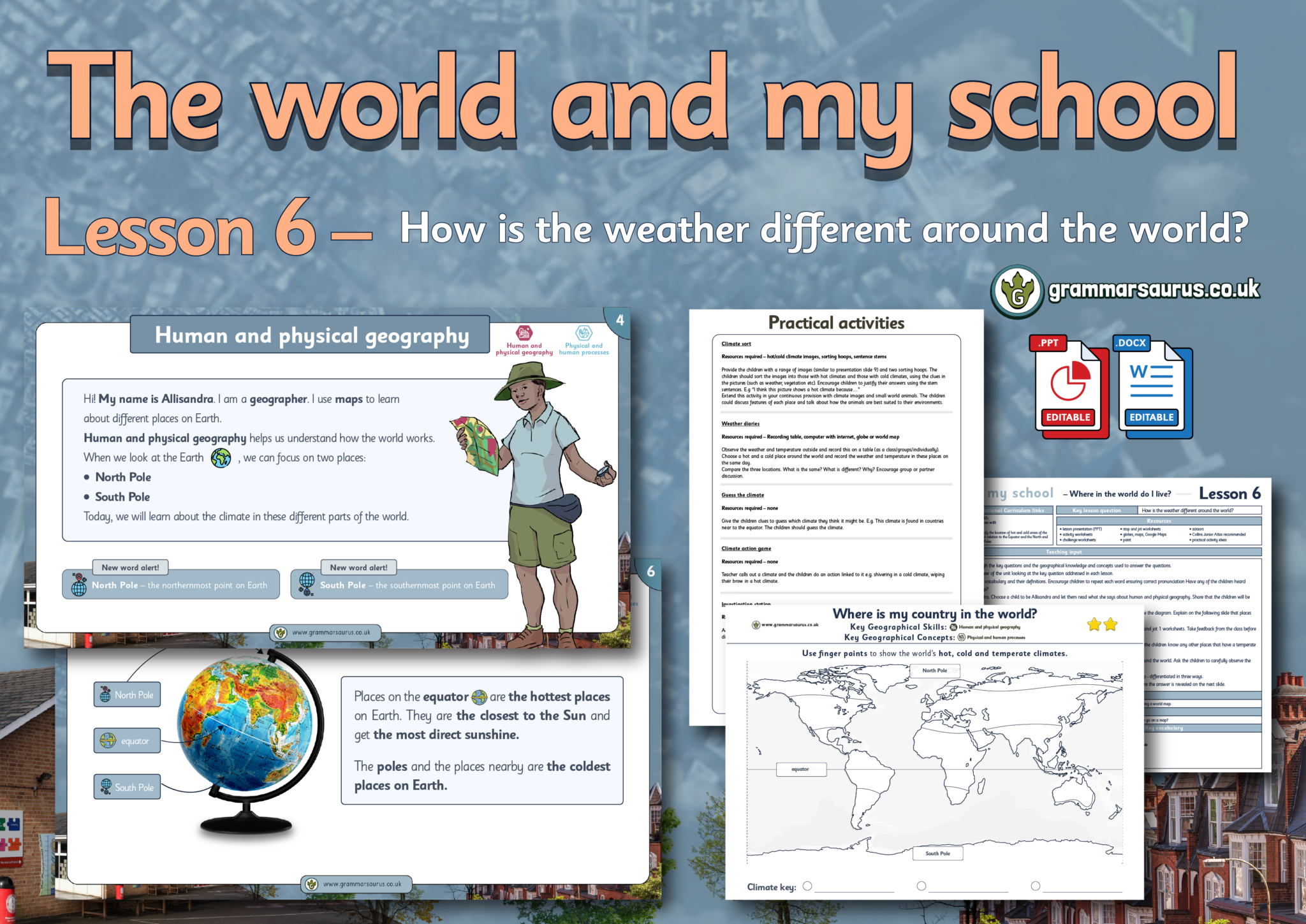Year 1 Geography - The World and My School - How is the weather ...
