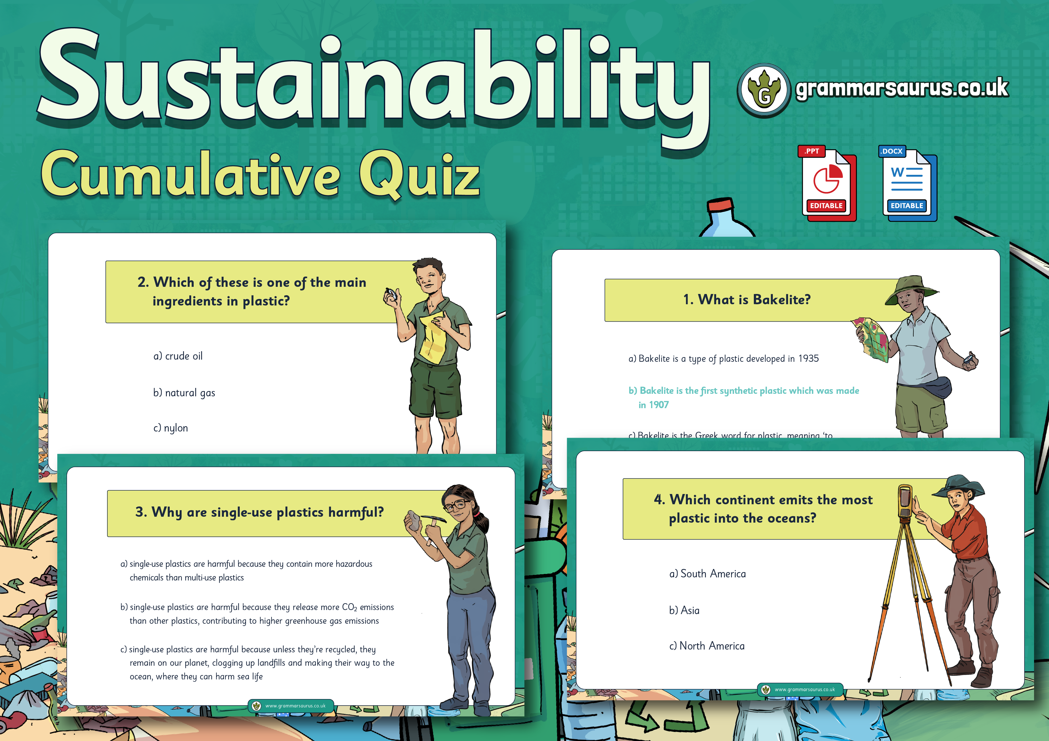 Year 6 Geography – Sustainability - Cumulative Quiz - Grammarsaurus