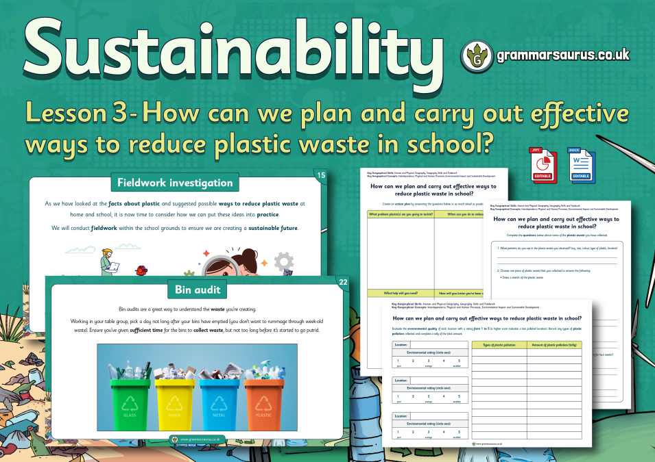 Year 6 - Sustainability (Fieldwork Unit) - Grammarsaurus