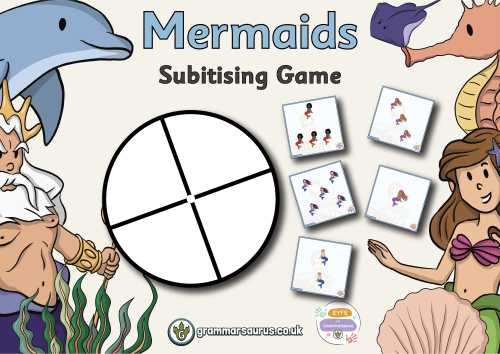 EYFS Mermaids – Subitising Game - Grammarsaurus