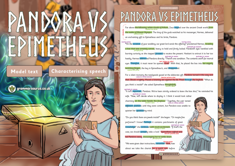Year 4 Model Text – Characterising speech – Pandora vs Epimetheus ...