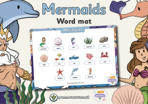 EYFS Mermaids – Word Mat - Grammarsaurus