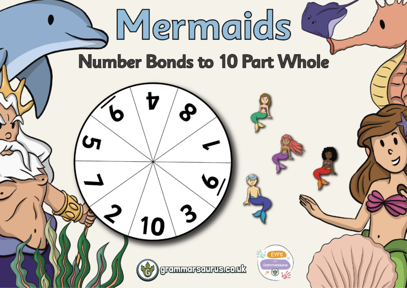 EYFS Mermaids – Numbers Bonds to 10 Part Whole - Grammarsaurus