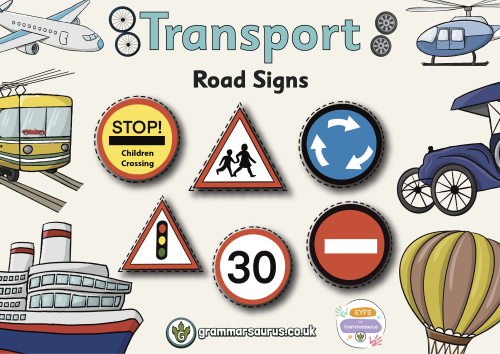 EYFS Transport – Road Signs - Grammarsaurus