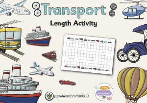 EYFS Transport – Length Activity - Grammarsaurus