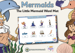 EYFS Mermaids – The Little Mermaid Word Mat - Grammarsaurus