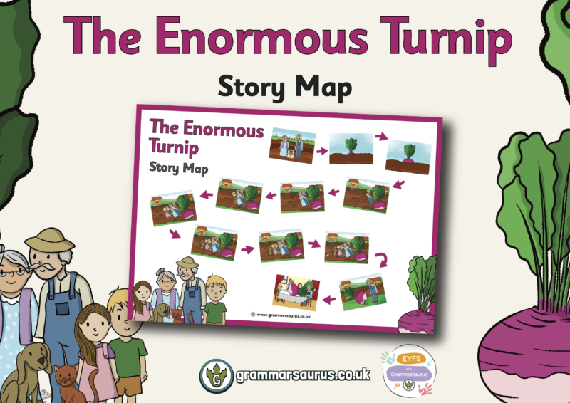 EYFS The Enormous Turnip - Story Map - Grammarsaurus