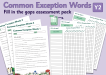 Year 2 Common Exception Words - Fill in the Gaps Assessment Pack ...