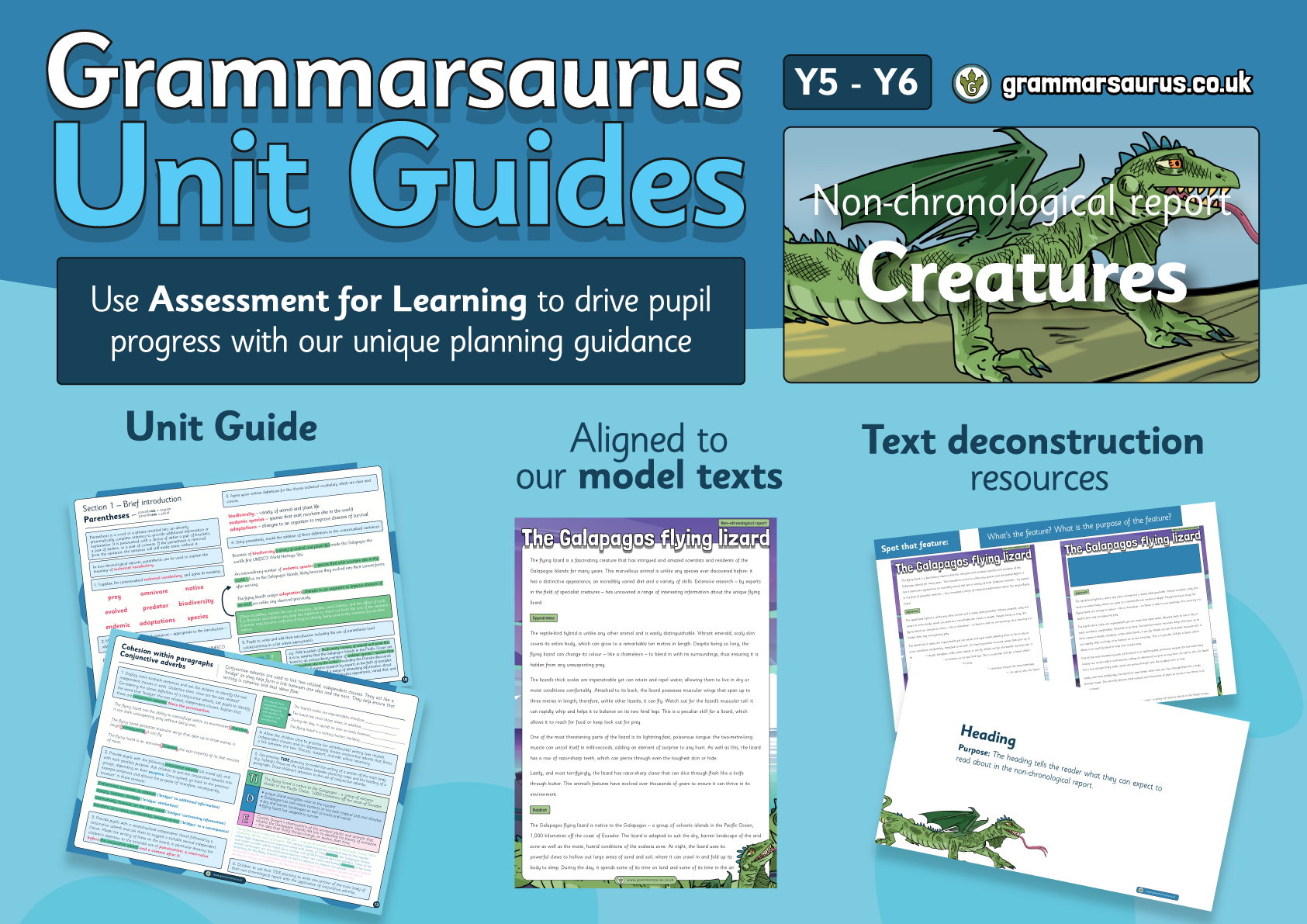 Y5/6 Unit Guide – Non-chronological report (Creatures) - Grammarsaurus