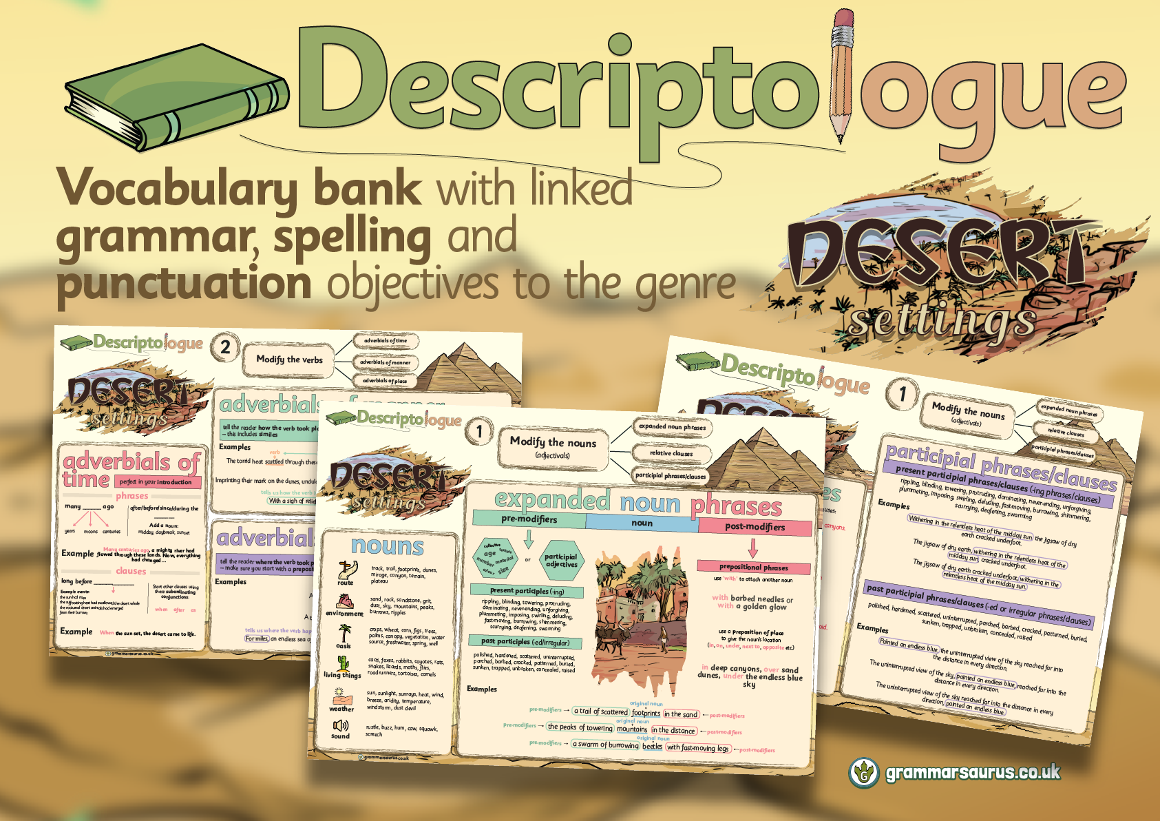 website ad desert - Grammarsaurus
