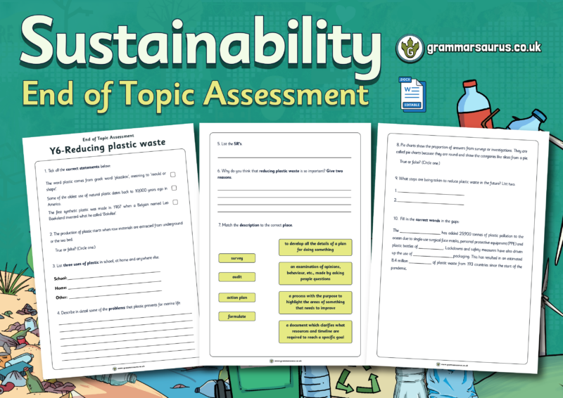 Year 6 Geography – Sustainability - End of Topic Assessment - Grammarsaurus