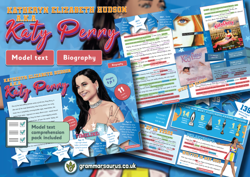 Year 6 Model Text – Biography – Katy Perry - Grammarsaurus