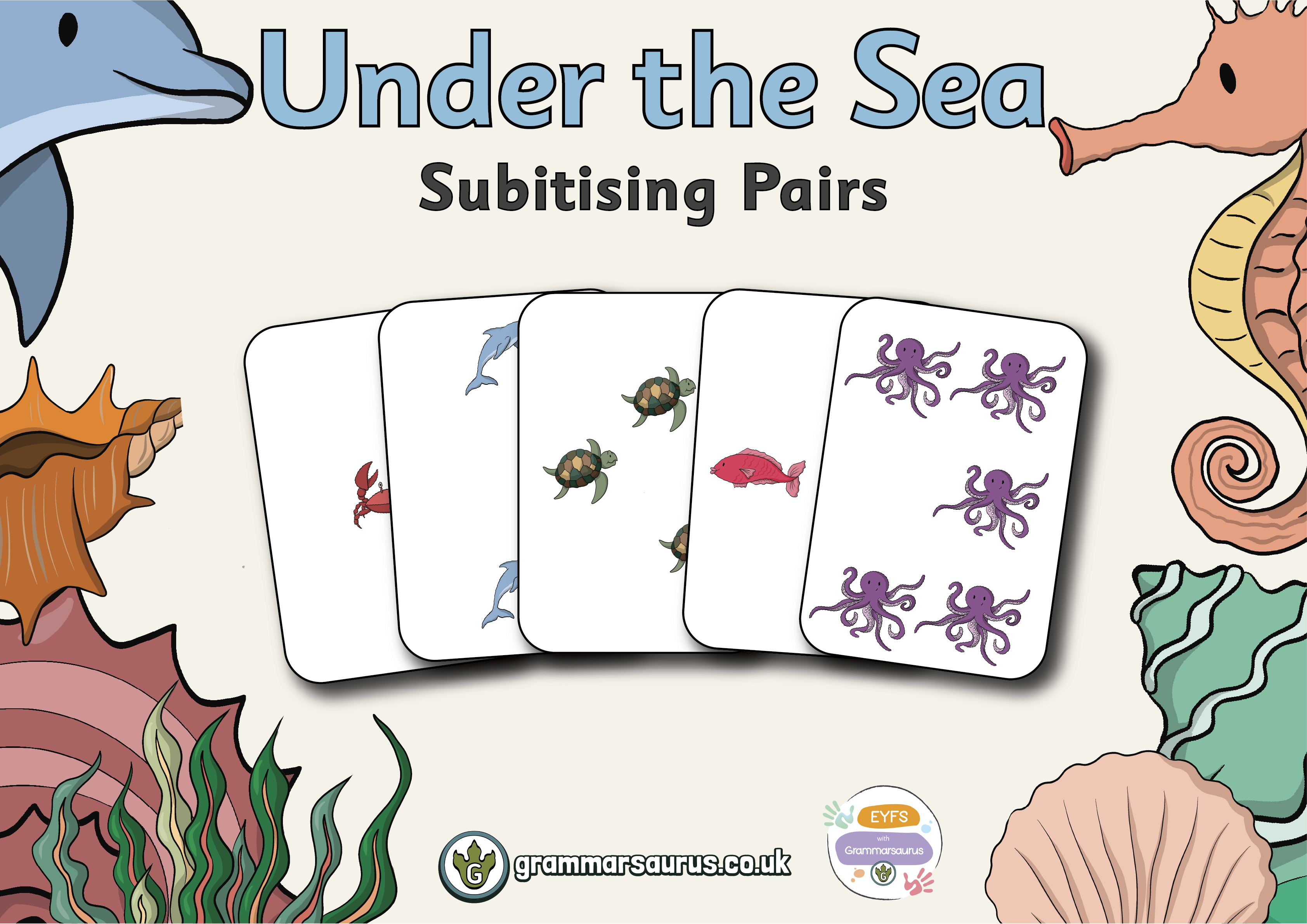 EYFS Under the Sea – Subitising Pairs - Grammarsaurus