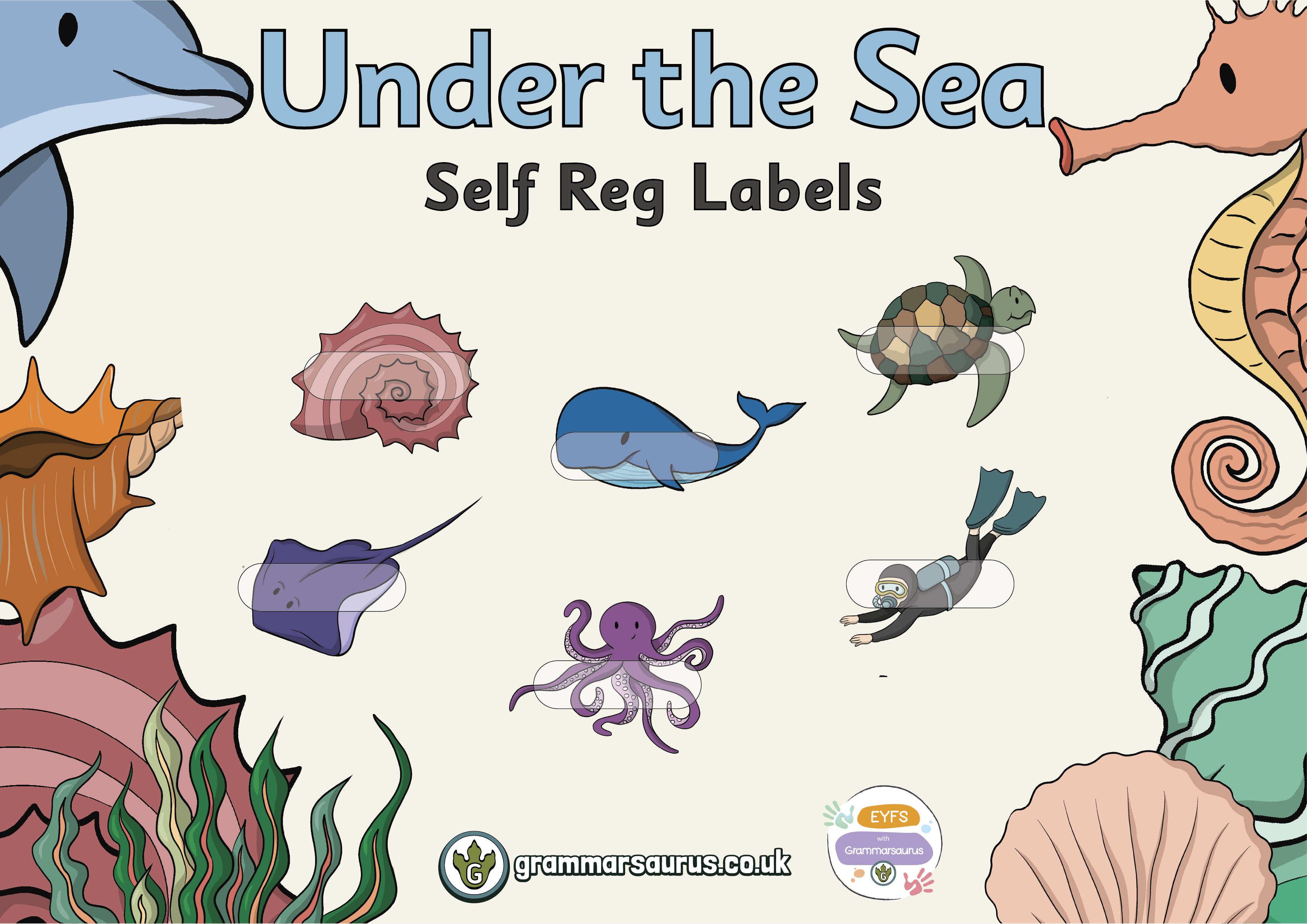 EYFS Under the Sea – Self-Registration Cards - Grammarsaurus