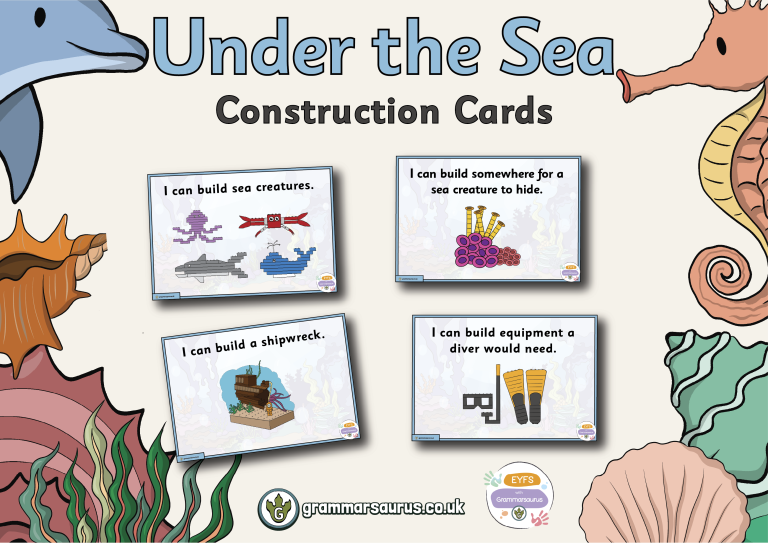 EYFS Under the Sea – Construction Cards - Grammarsaurus