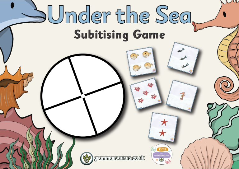 EYFS Under the Sea – Subitising Game - Grammarsaurus