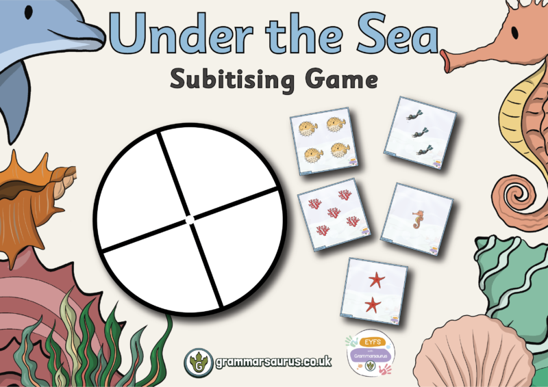 EYFS Under the Sea – Subitising Game - Grammarsaurus