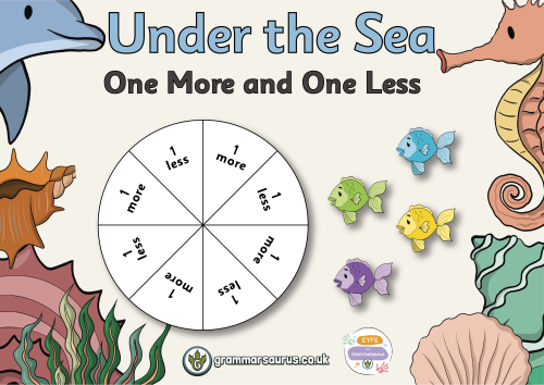 EYFS Under the Sea – One More and One Less - Grammarsaurus