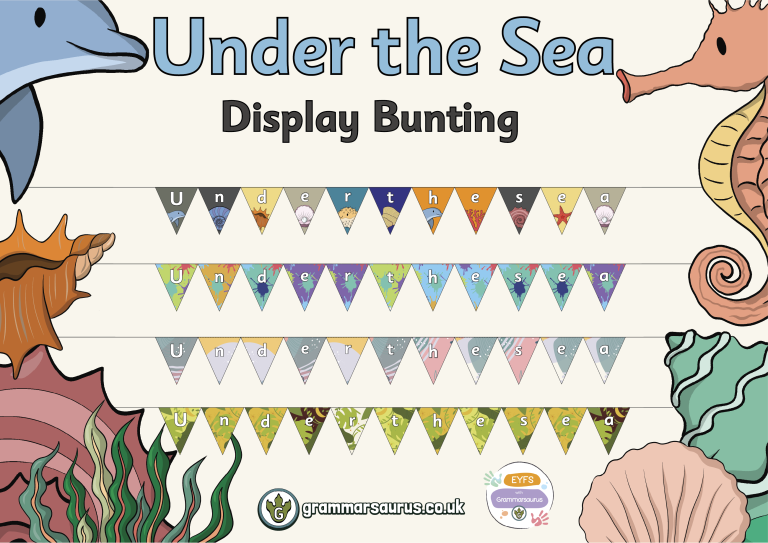 EYFS Under the Sea – Display Bunting - Grammarsaurus