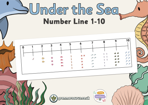 EYFS Under the Sea – Number Line 1-10 - Grammarsaurus
