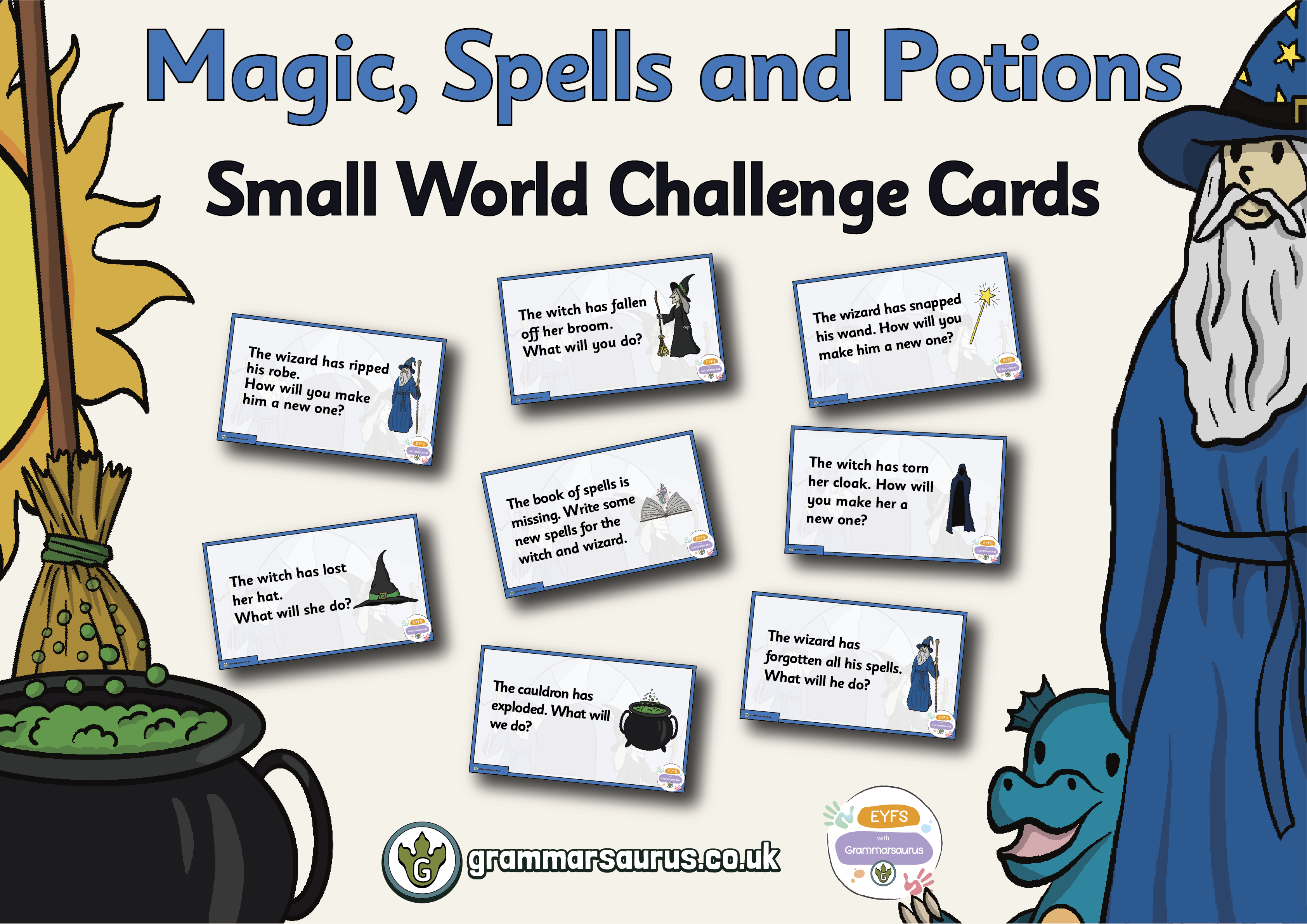 EYFS Magic, Spells and Potions – Small World Challenge Cards ...