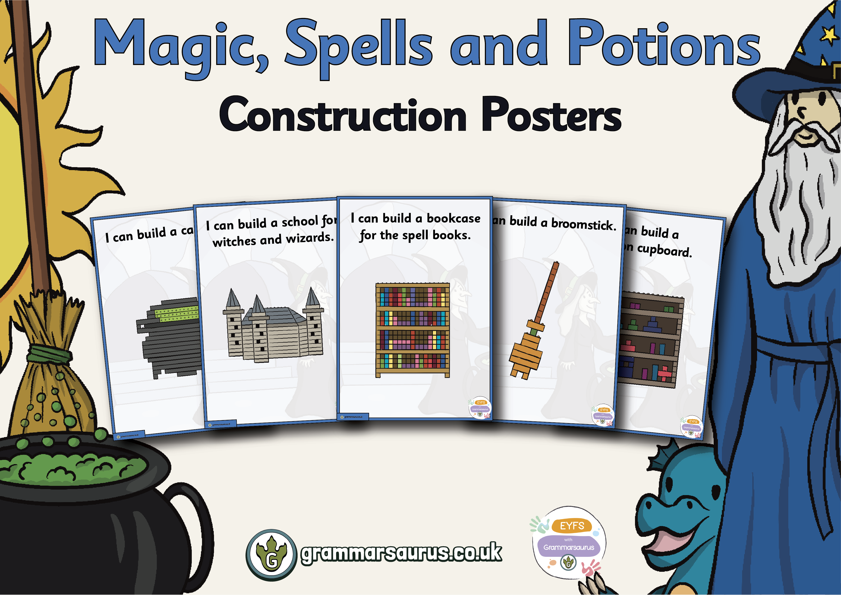 EYFS Magic, Spells and Potions – Construction Posters - Grammarsaurus