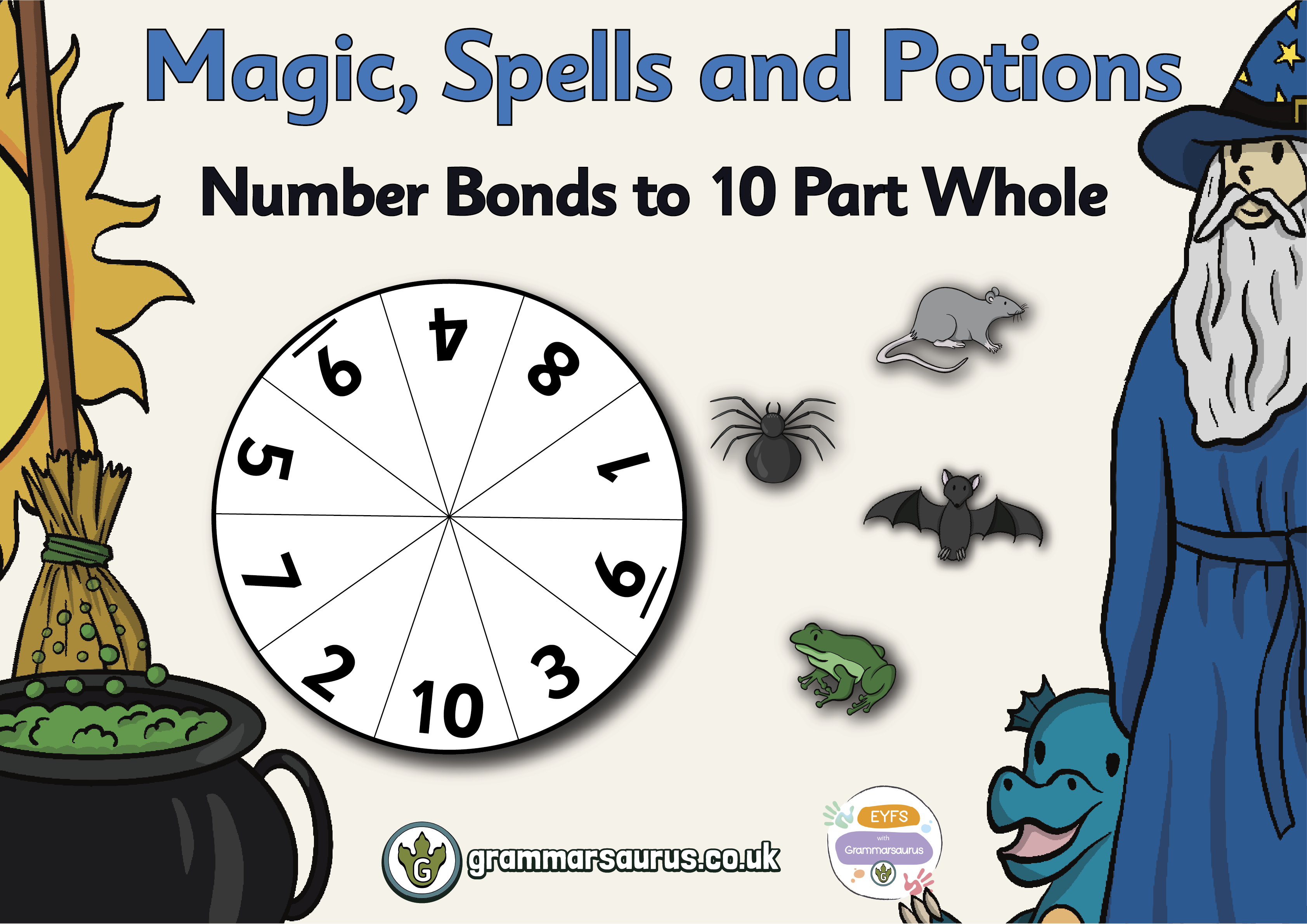 EYFS Magic, Spells and Potions – Number Bonds to 10 Part Whole ...