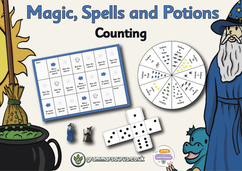 EYFS Magic, Spells and Potions - Counting - Grammarsaurus
